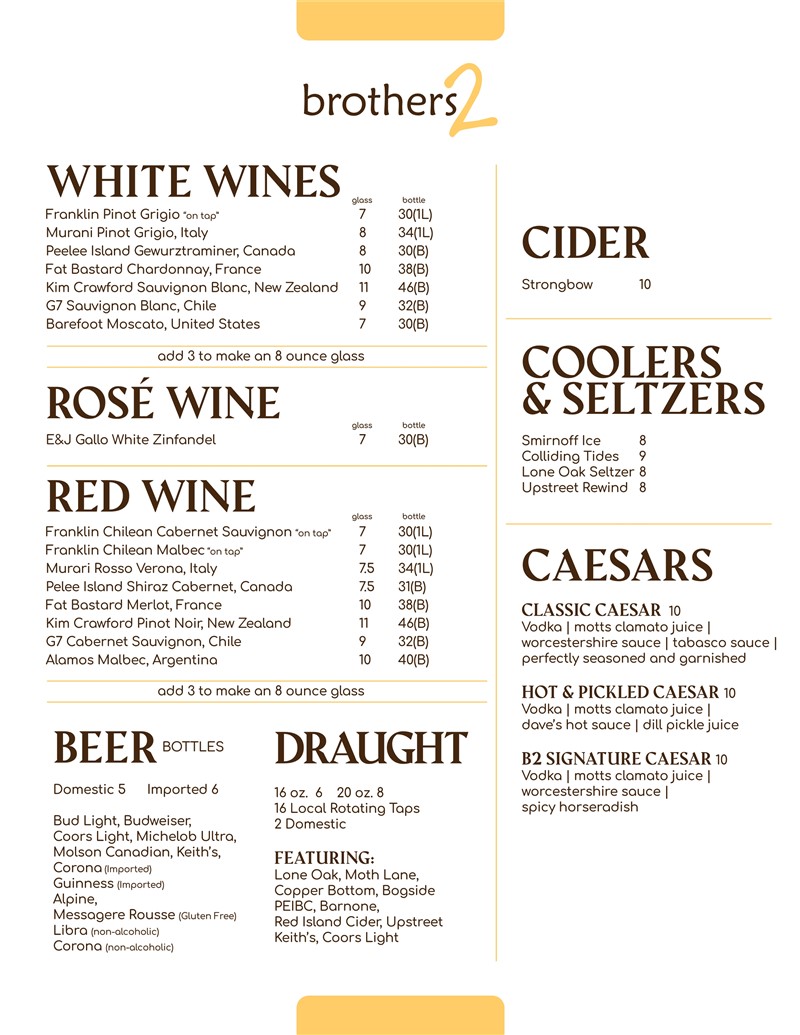 Drink Menu