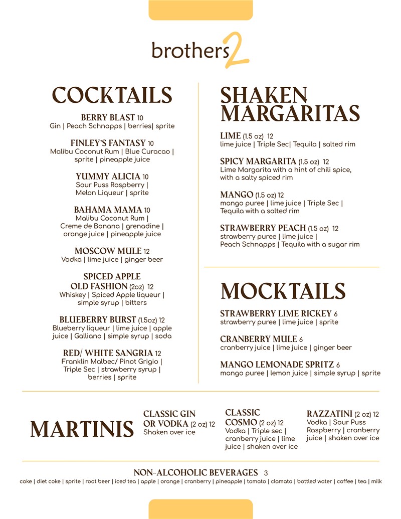 Drink Menu